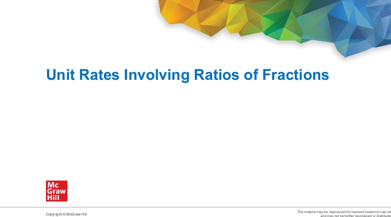 حل درس Unit Rates Involving Ratios of Fractions الرياضيات منهج انجليزي ...