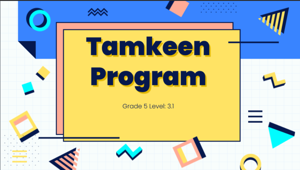 أوراق عمل Tamkeen Program اللغة الإنجليزية الصف الخامس - سراج